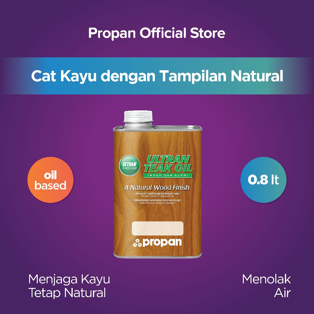 Jual PROPAN ULTRAN TEAK OIL UTO-555 0.8 L CAT KAYU TAMPILAN NATURAL ...