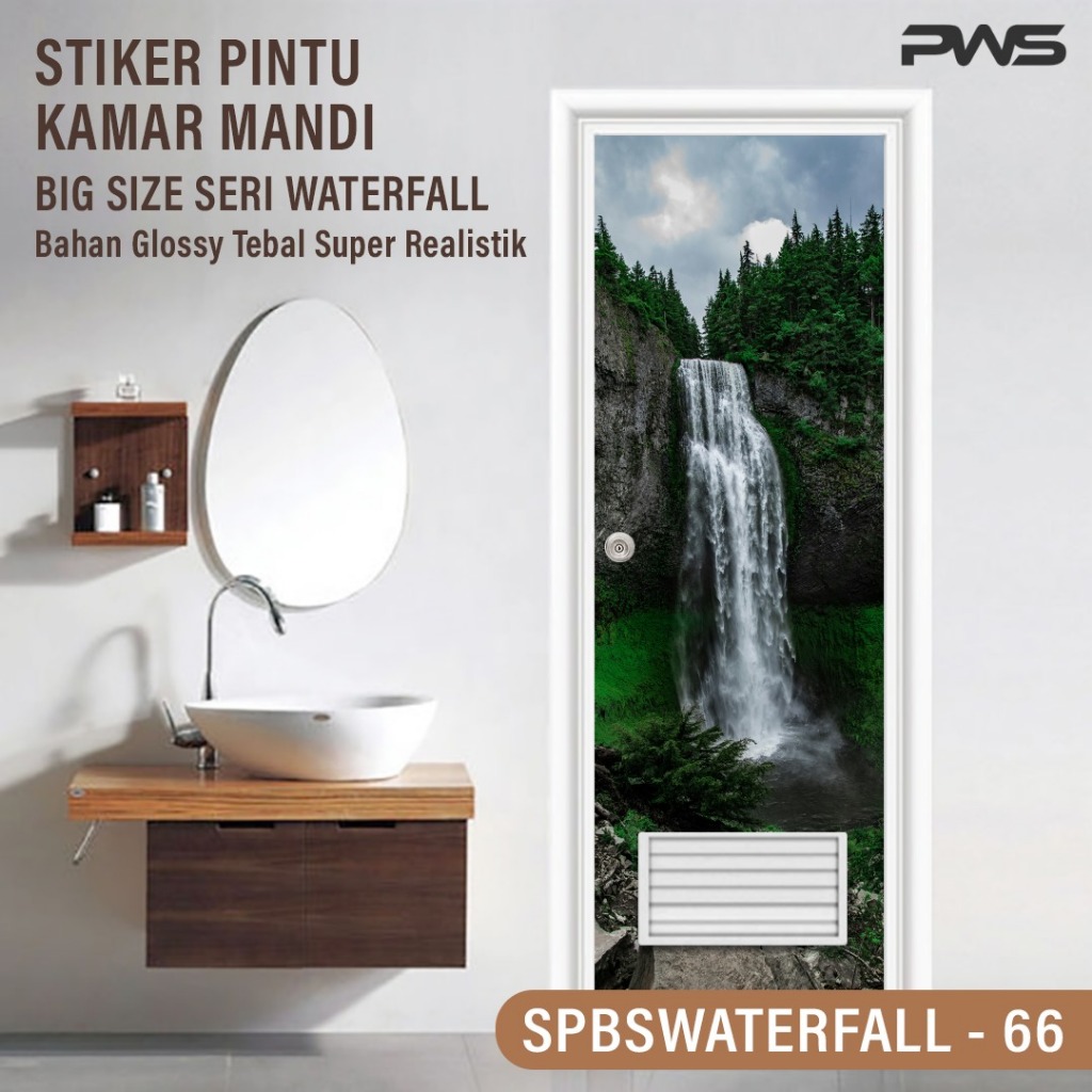 Jual Stiker Kamar Mandi Motif Waterfall/Stiker Desain Terbaru/Stiker ...