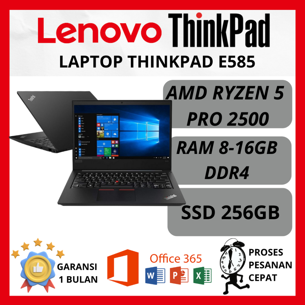 Jual Lenovo Thinkpad E585 AMD Ryzen 5/AMD Radeon/Laptop 15 inch/Laptop ... Jual Lenovo Thinkpad E585 AMD Ryzen 5/AMD Radeon/Laptop 15 inch/Laptop ...