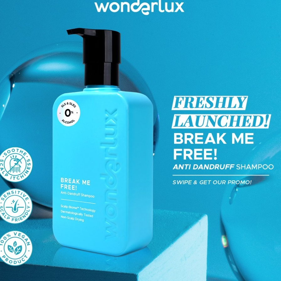 Jual WONDERLUX BREAK ME FREE ANTI DANDRUFF SHAMPOO 250ML | Shopee Indonesia