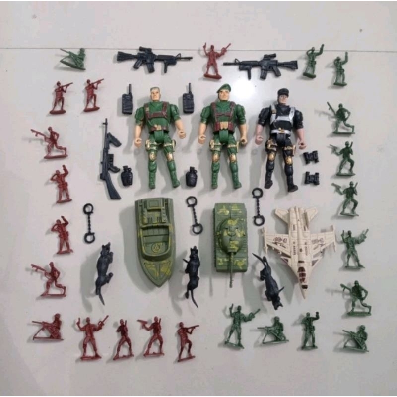 Jual Mainan tentara army set ransel SEDANG + aksesoris lengkap | Shopee Indonesia