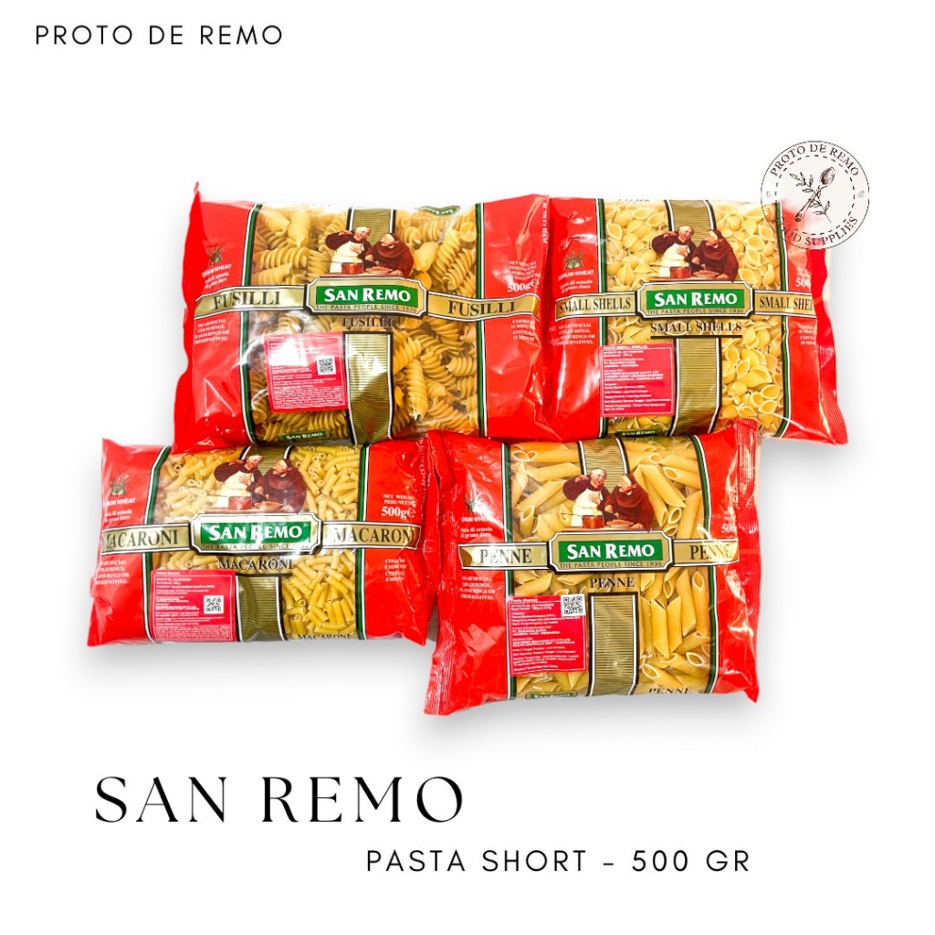 Jual San Remo Pasta Short Elbow | Macaroni | Penne | Fusilli | Small ...