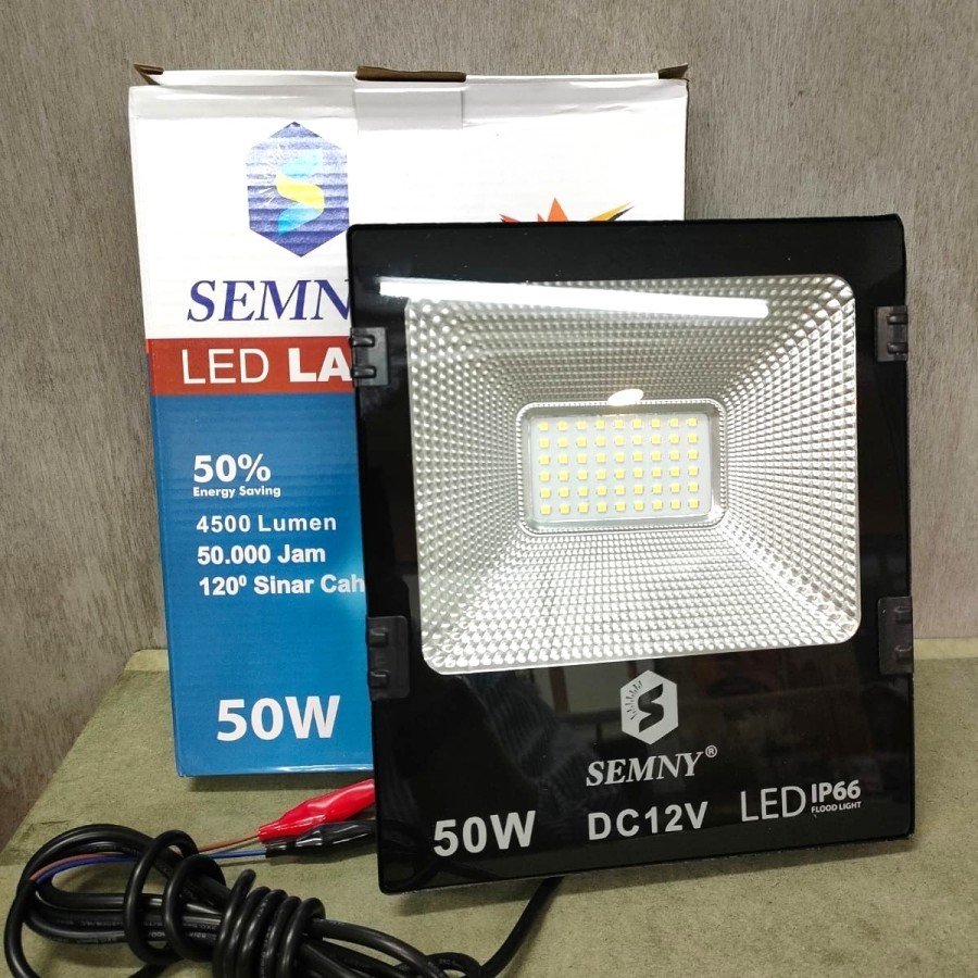 Jual LAMPU SOROT LED DC 12 VOLT 30 WATT 50 WATT 100 WATT / KAP LED ...