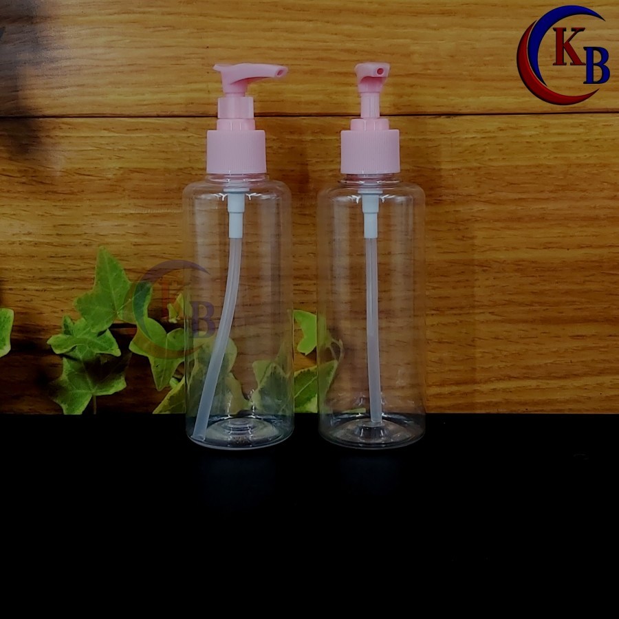 Jual BOTOL PUMP 200 ML NECK 24 CLIP OIL PINK NECK 24 / BOTOL PLASTIK PET BR 200ML | Shopee Indonesia