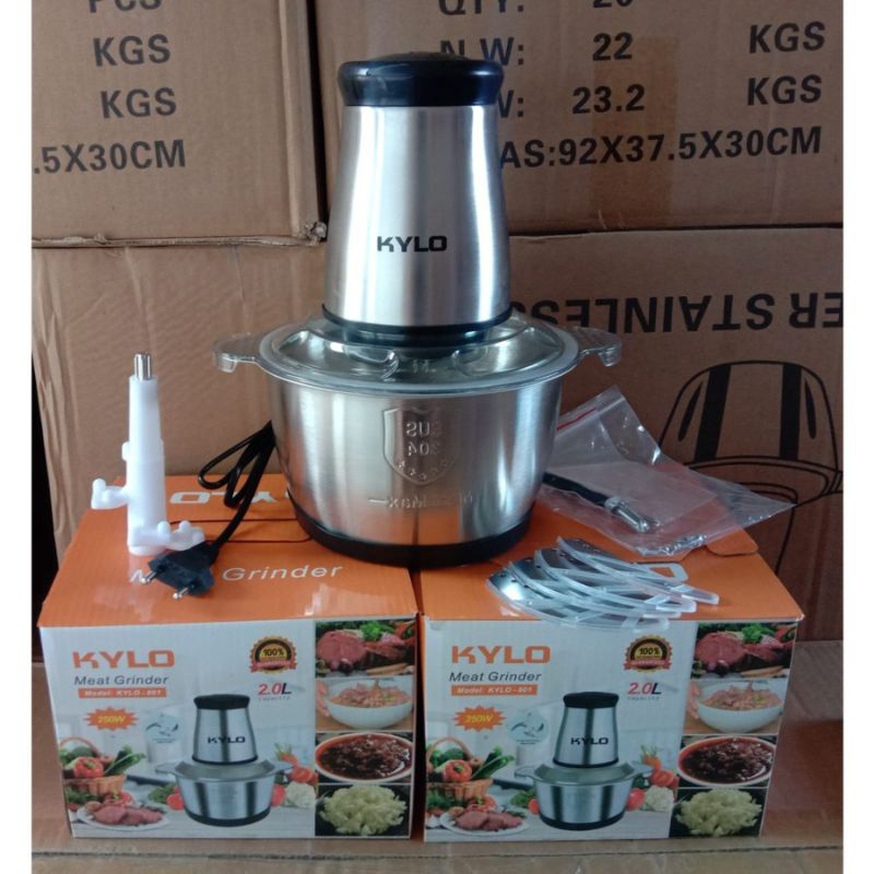 Jual BLENDER DAGING STAINLESS 2 LITER AXLO / FOOD CHOPPER STAINLESS ...
