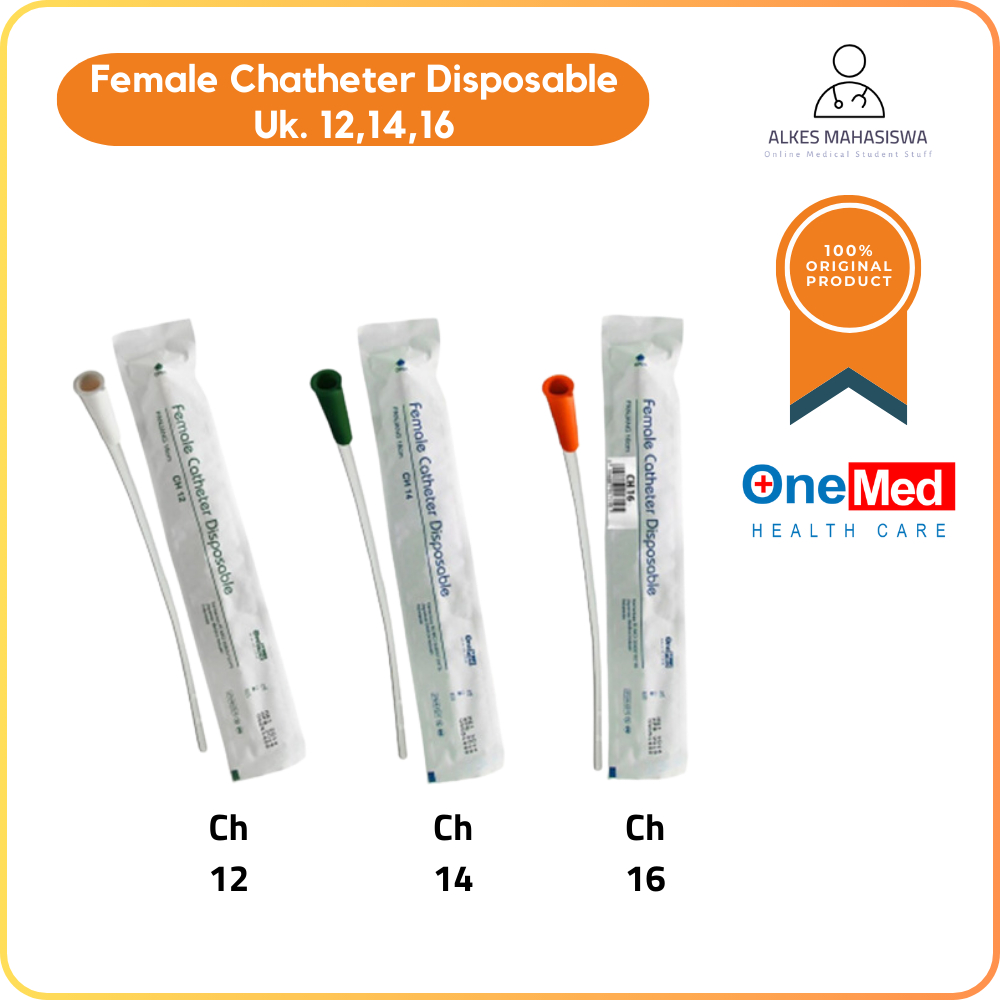 Jual Female Catheter Disposable Female Kateter 12 , 4 dan 16 OneMed ...