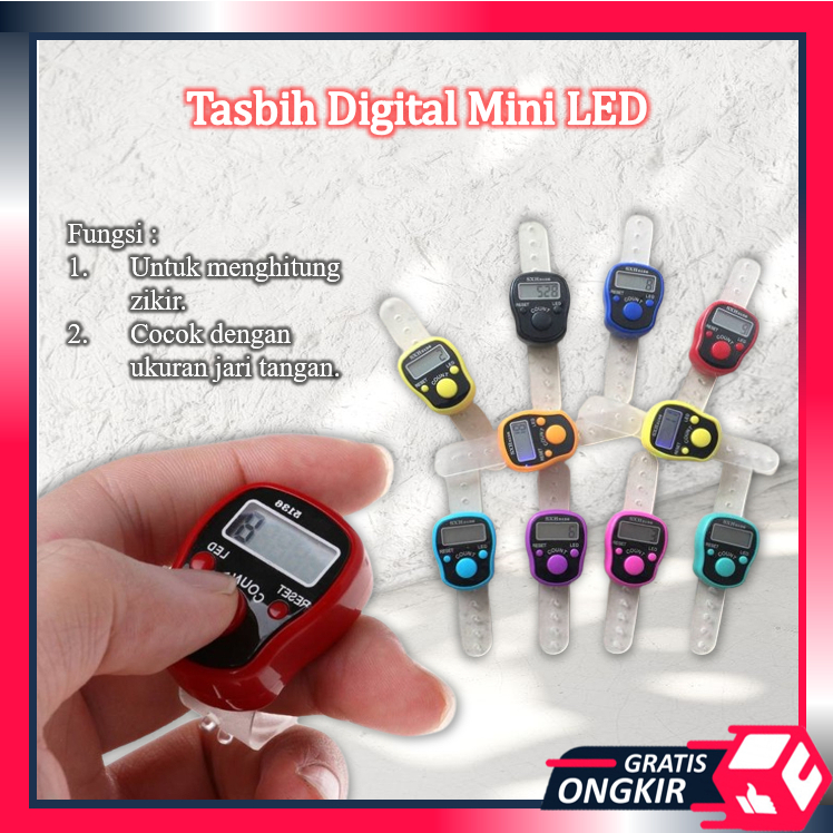 Jual Gratis Ongkir H5545 Tasbih Digital Mini Led Tasbih Mini Electric Alat Hitung Digital