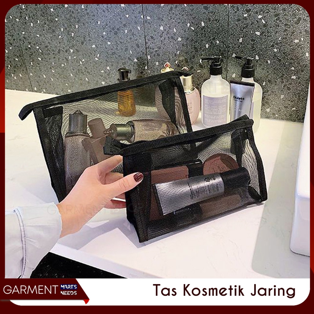 Jual TASRING - Tas Pouch Jaring Transparan Dompet Kosmetik Serbaguna ...