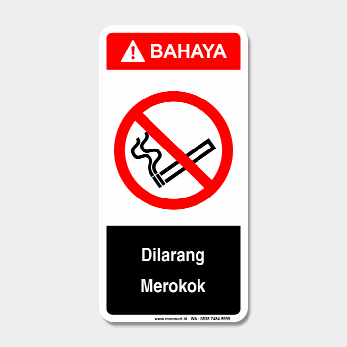 Jual Safety Sign Rambu K3 Bahaya - Dilarang Merokok | Shopee Indonesia