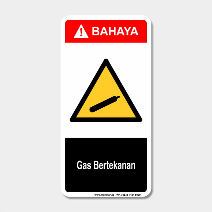 Jual Safety Sign Rambu K3 Bahaya - Gas Bertekanan | Shopee Indonesia