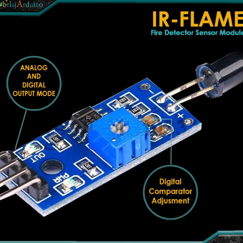 Jual 4Pin Flame Sensor detektsi 4pi IR Infrared sensor pendeteksi ...