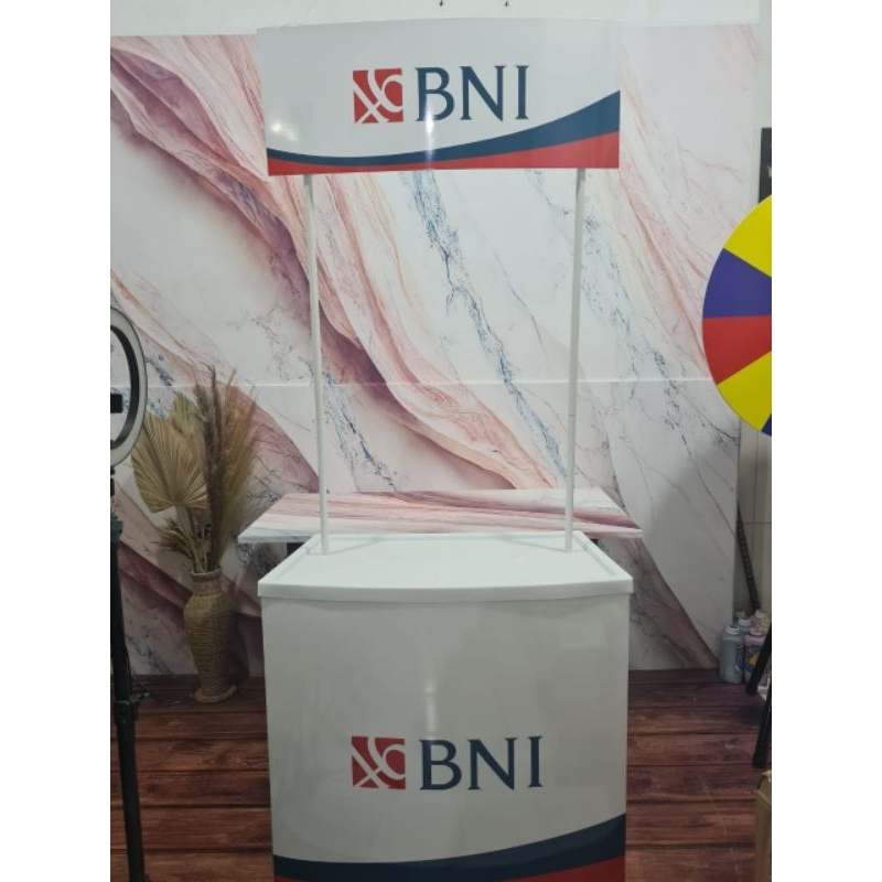 Jual event desk bank bni custom order booth portable pameran pancawarna ...