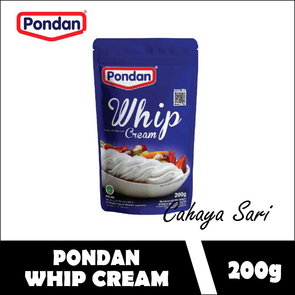 Jual Pondan Whip Cream Powder - Whipcream - Krim Kocok Bubuk 200gr ...