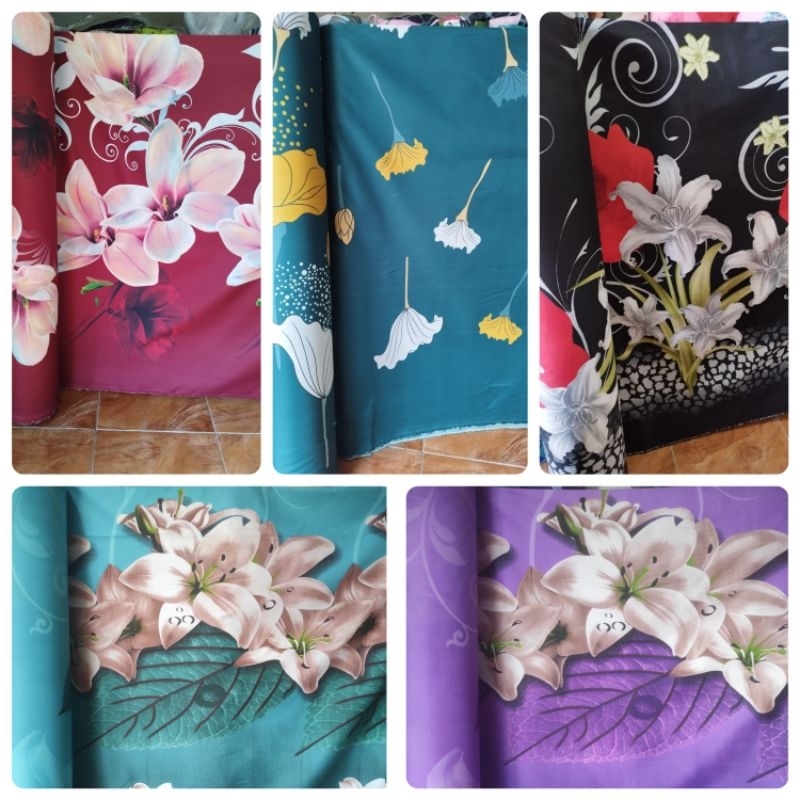 Jual KAIN SPREI METERAN POLIMIKRO MOTIF ANGGREK HARGA 1 MTR X 240 CM ...