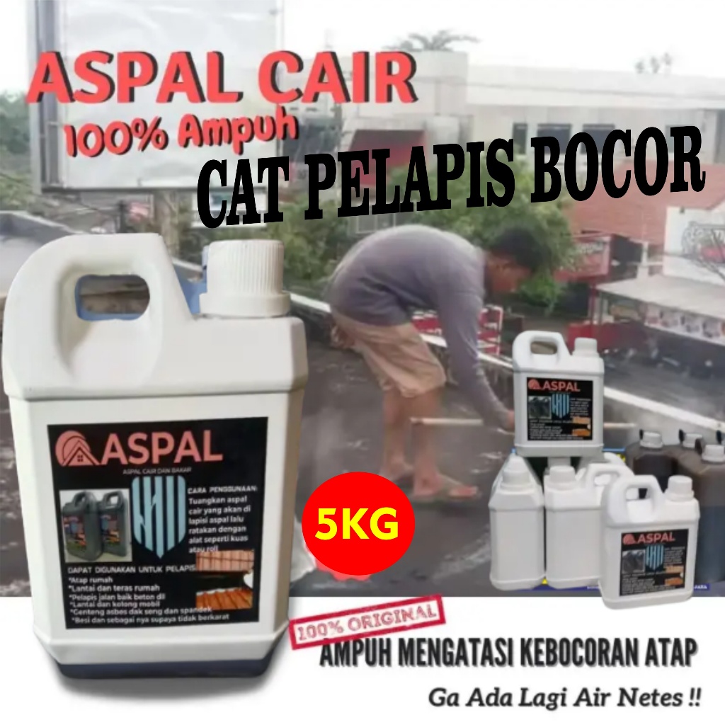 Jual ASPAL CAIR UNTUK DAK ATAP TALANG REMBES DAN BOCOR KEMASAN 5KG ...