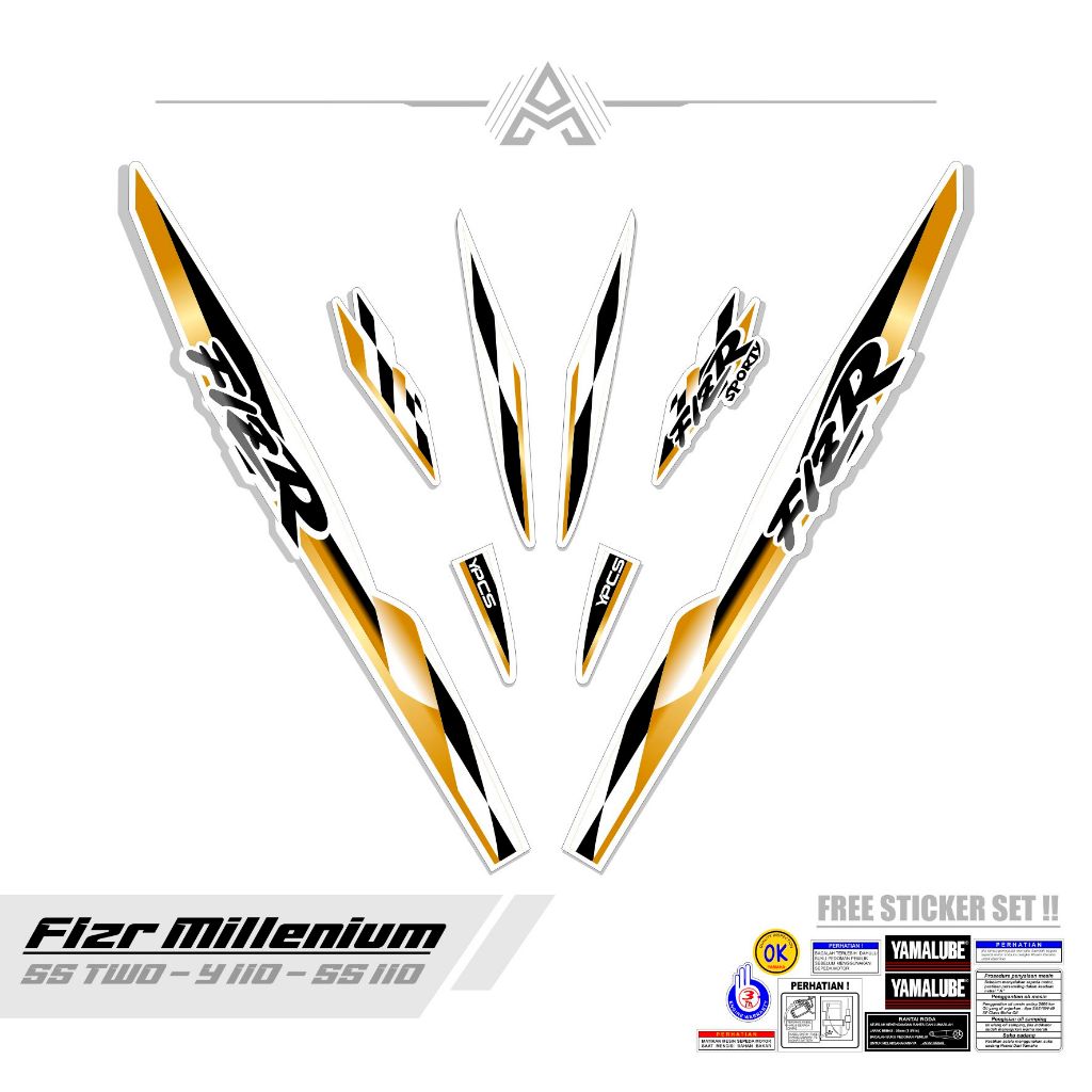 Jual STRIPING F1ZR / MOTIF 10 / STICKER FIZR / Z / SS TWO / Y110 / SS ...