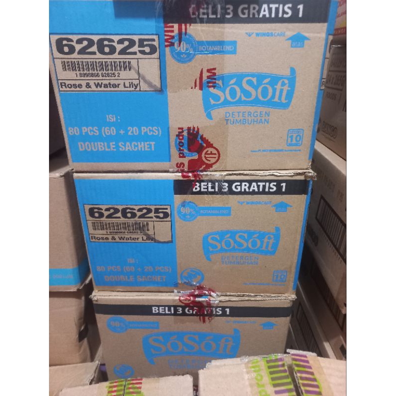 Jual So Soft Liquid Detergent 80ml per dus | Shopee Indonesia