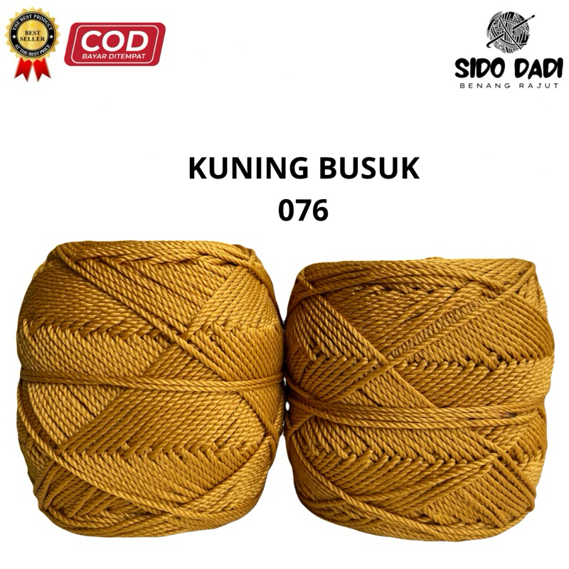 Jual SIDO DADI - BENANG RAJUT POLY KILAP (KUNING BUSUK) | Shopee Indonesia