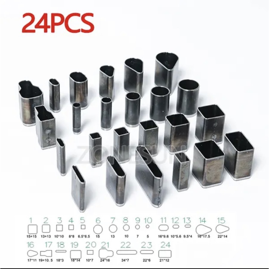 Jual M2 24pcs Leather Cutting Cutter Dies Plong punch Kulit Pembolong ...