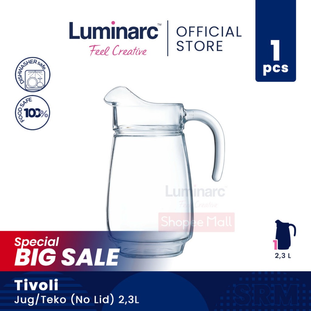 Jual LUMINARC Jug/Teko Tivoli (Tanpa Tutup) 2,3L - 1pcs | Shopee Indonesia