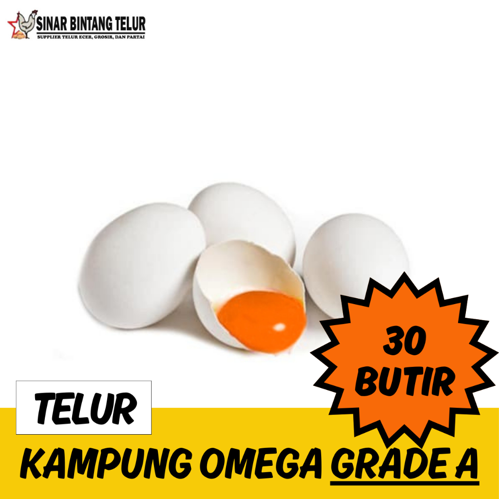 Jual [GRADE A] TELUR KAMPUNG OMEGA (30 BUTIR) | Shopee Indonesia