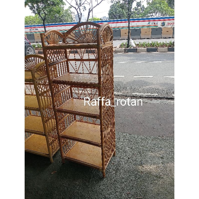 Jual Rak rotan alami Susun 5 | Shopee Indonesia
