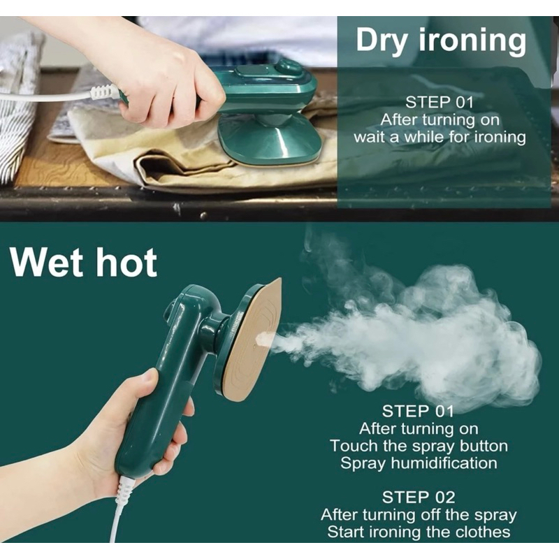 Jual setrika uap portable mini iron steamer electric dry / wet premium ...