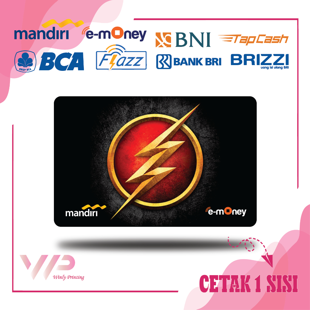 Jual KARTU EMONEY GAMBAR SUPERHERO LOGO THE FLASH ANIME SUPERHERO E ...