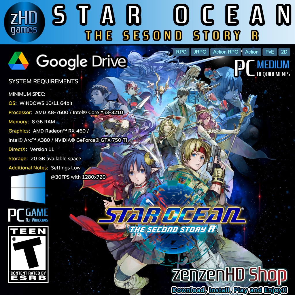 Jual STAR OCEAN THE SECOND STORY R | Star Ocean 2 Remake Include All ...