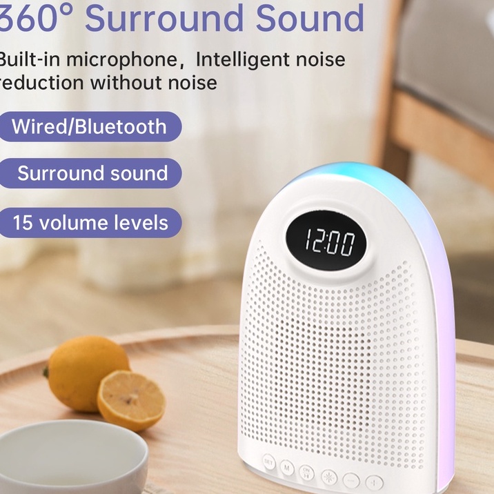 Jual Ptc Newfun speaker bluetooth Wireless speaker jam radio RGB ...