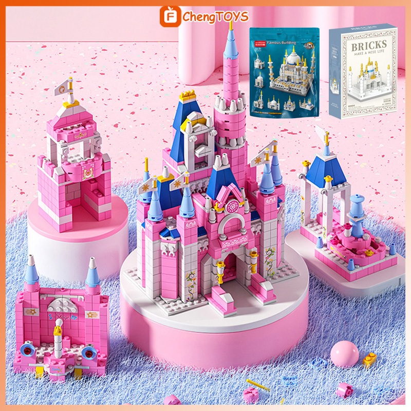 Jual FChengTOYS Mainan Block Toys 1000Pcs Disney Castle 3D Blok Susun ...