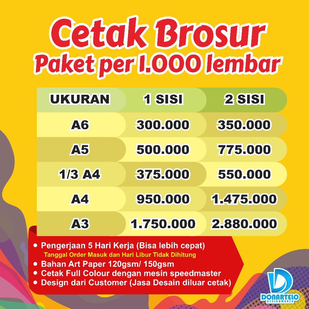 Jual CETAK FLYER, BROSUR, PAKET MURAH A6, A5, A4, A3 | Shopee Indonesia