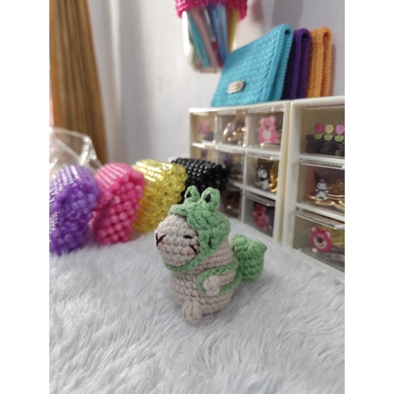 Jual Gantungan Kunci Kapibara Rajut || Crochet Capybara Handmade ...