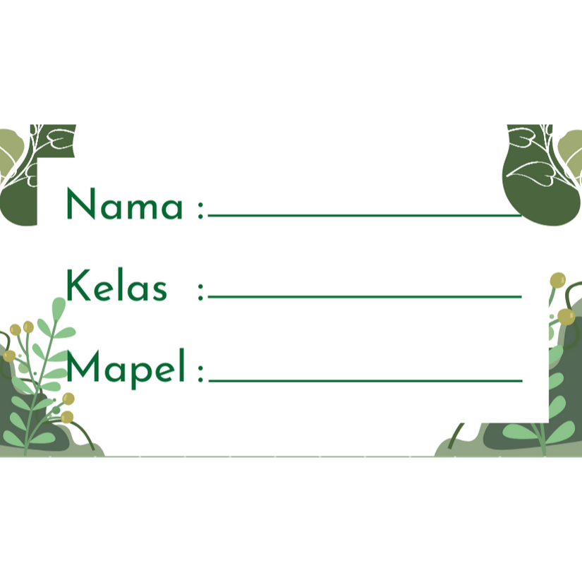 Jual Stiker Mata Pelajaran Sekolah SD SMP SMA Label Buku Pelajaran ...