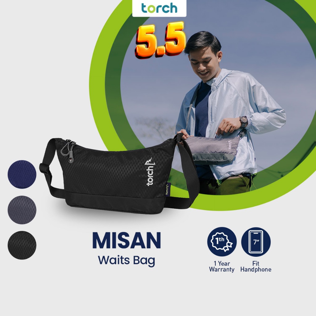 Jual TORCH Misan Tas Selempang Bahu Pria Wanita Unisex Ringan Anti Air ...
