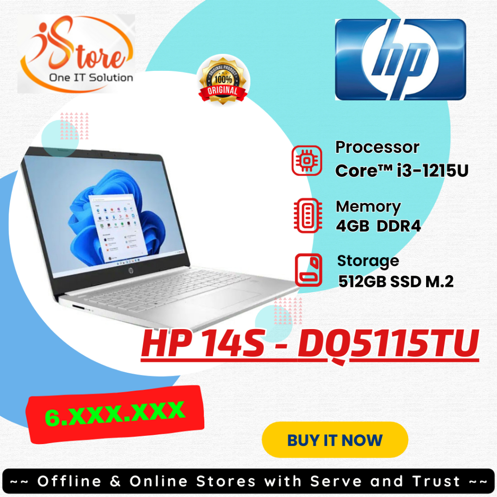 Jual HP 14s-dq5115TU_Core i3-1215U/8GB/512GB SSD/14″ FHD/Win 11 Home ...
