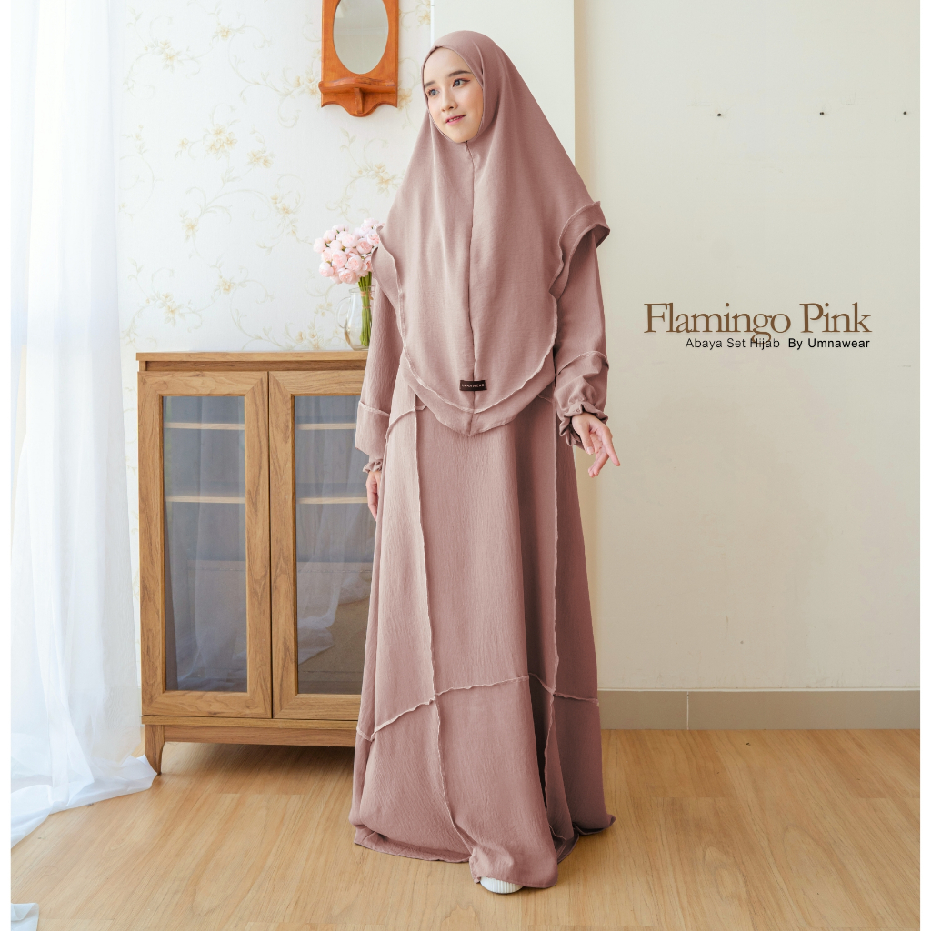 Jual Ceisya Abaya Set Khimar By Umnawear | Gamis Set Hijab Syari Baju Lebaran Abaya Obras ...