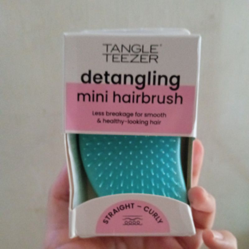 Jual Tangle teezer detangling mini hairbrush straight curly original ...
