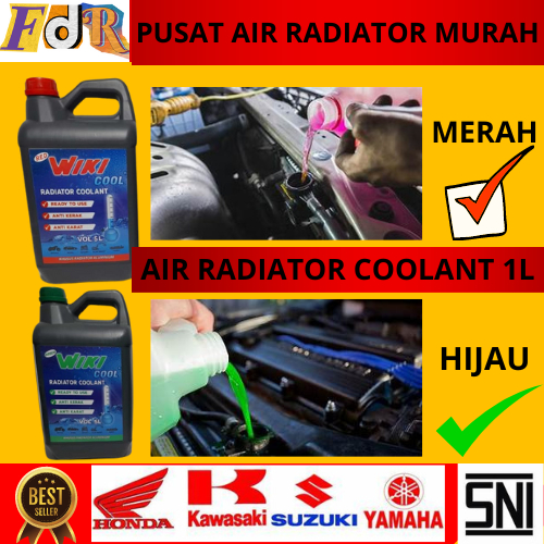 Jual REKOMENDASI AIR RADIATOR VARIASI MOTOR/MOBIL MERAH/HIJAU COOLANT ...