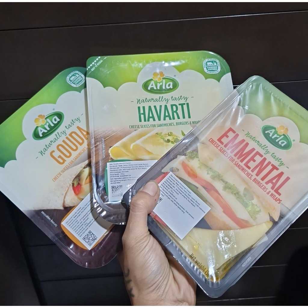 Jual ARLA DENMARK DANISH GOUDA CHEESE SLICE 7pcs 12x7.5cm KEJU CHILLED ...