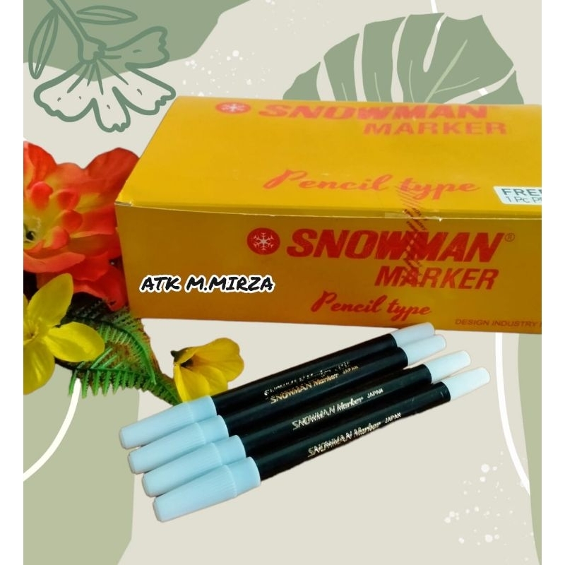 Jual Spidol Snowman marker kecil warna hitam(ecer) | Shopee Indonesia
