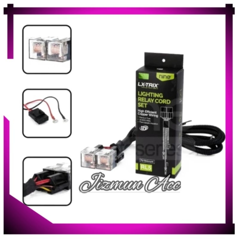 Jual Relay Lampu Set Nine Cord Set RL5 Paket komplit Relay Double ...