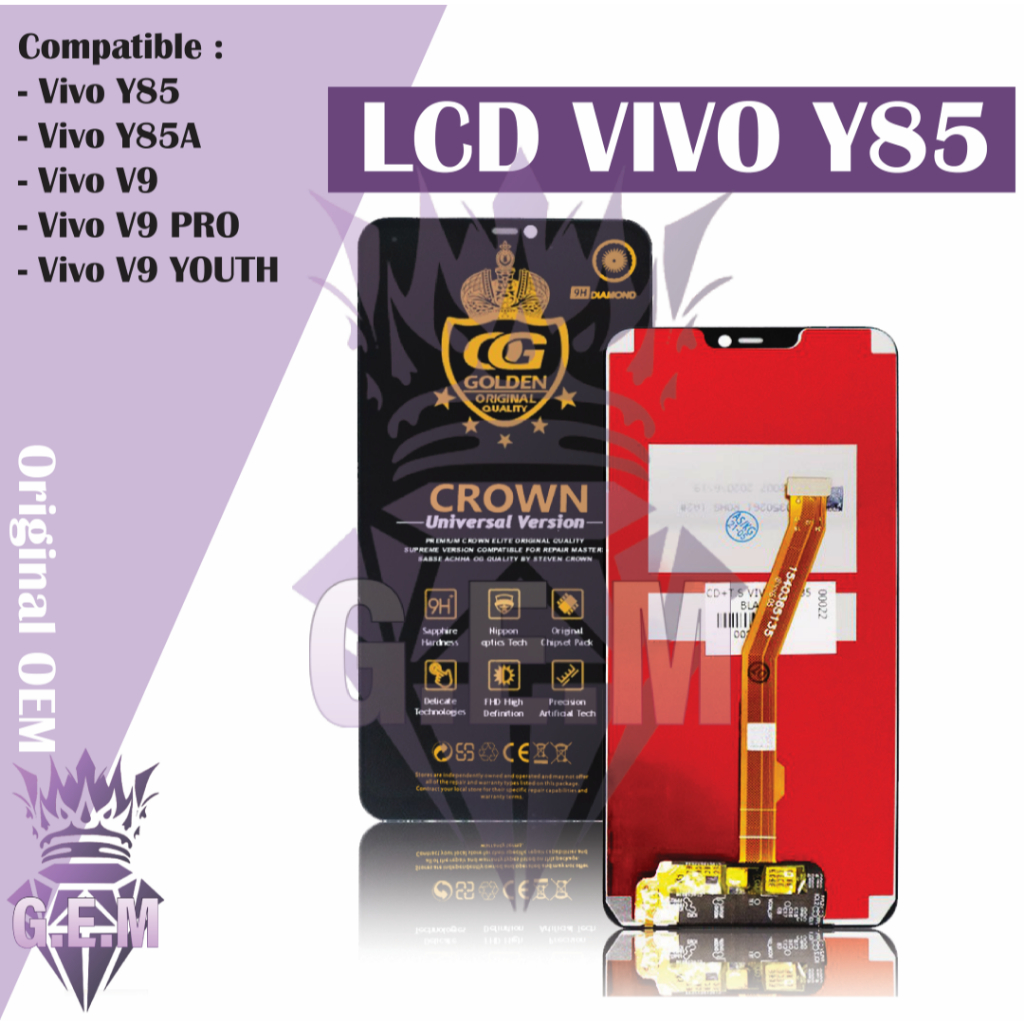 Jual LCD VIVO V9 / V9 YOUTH / V9 PRO / Y85 / Y85A TOUSCREN FULLSET COMPLETE ORIGINAL | Shopee ...
