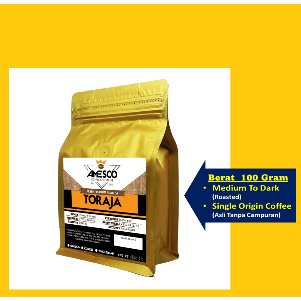 Jual KOPI TORAJA ARABIKA 100GR KOPI BIJI / KOPI BUBUK | Kopi Toraja ...