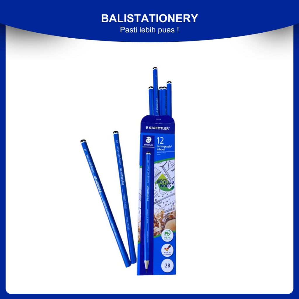 Jual Pencil Pensil Staedtler Lumograph School 2B Upscycled Wood3500 ...