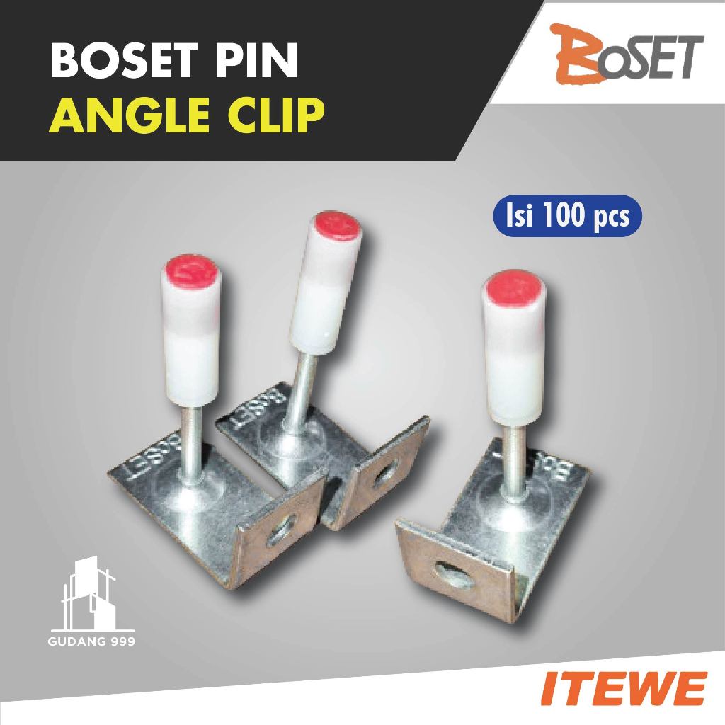 Jual BOSET PIN ANGLE CLIP / PAKU TEMBAK BETON | Shopee Indonesia
