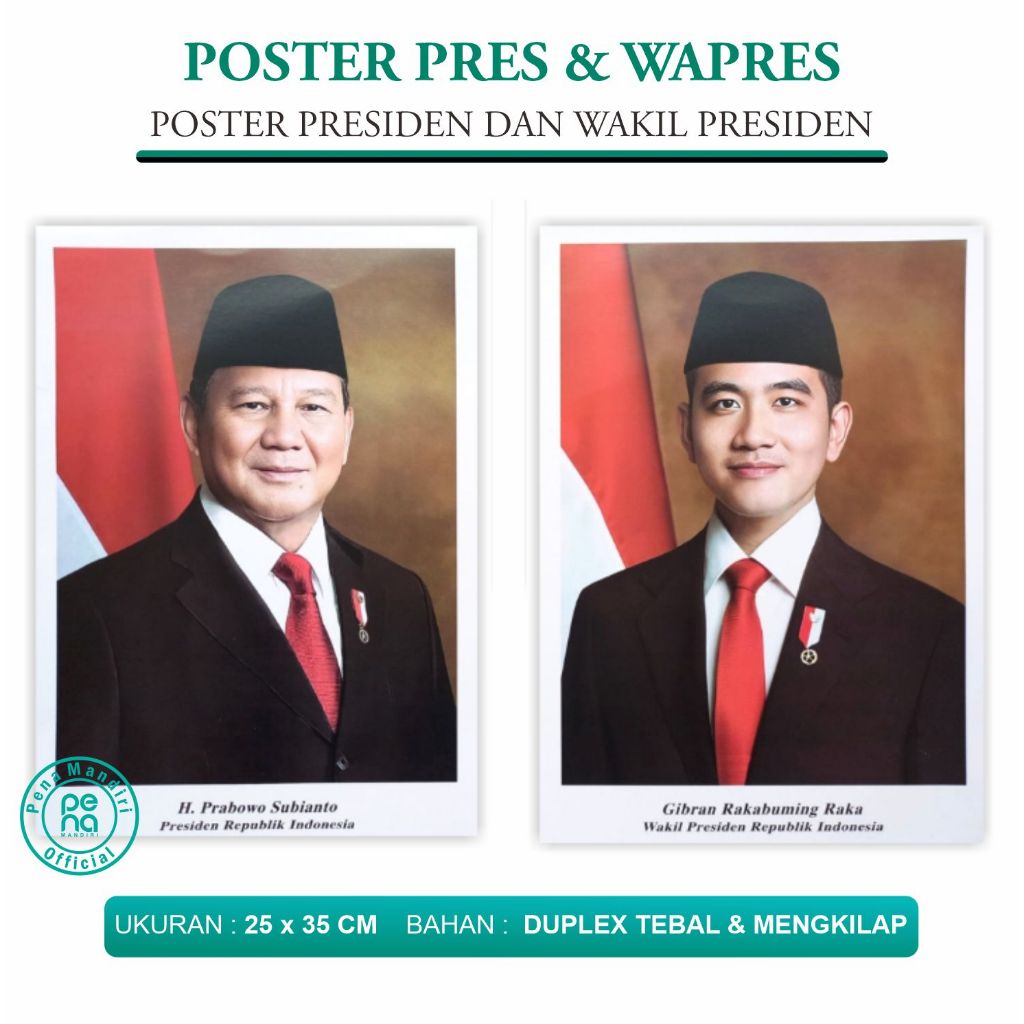Jual Poster Presiden dan Wakil Presiden - Foto Presiden | Shopee Indonesia