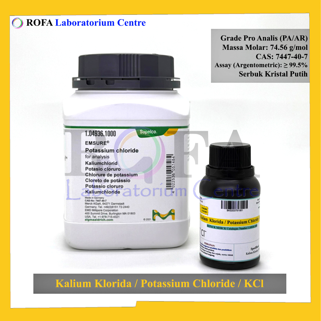 Jual Kalium Klorida / Potassium Chloride / KCl Pro Analisis Eceran 1 Gram | Shopee Indonesia