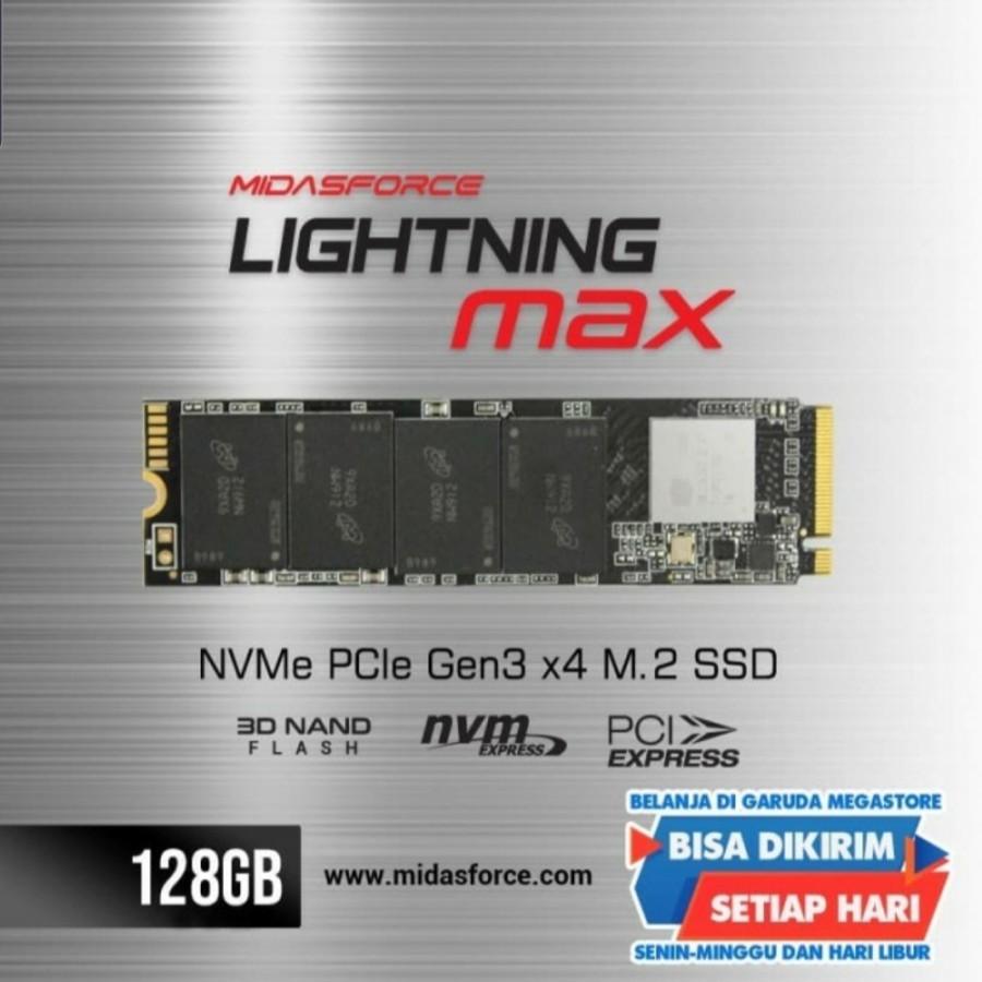 Jual SSD M.2 NVME MIDASFORCE PCIe Gen3 x4 SSD M2 NVME 128GB | Shopee ...