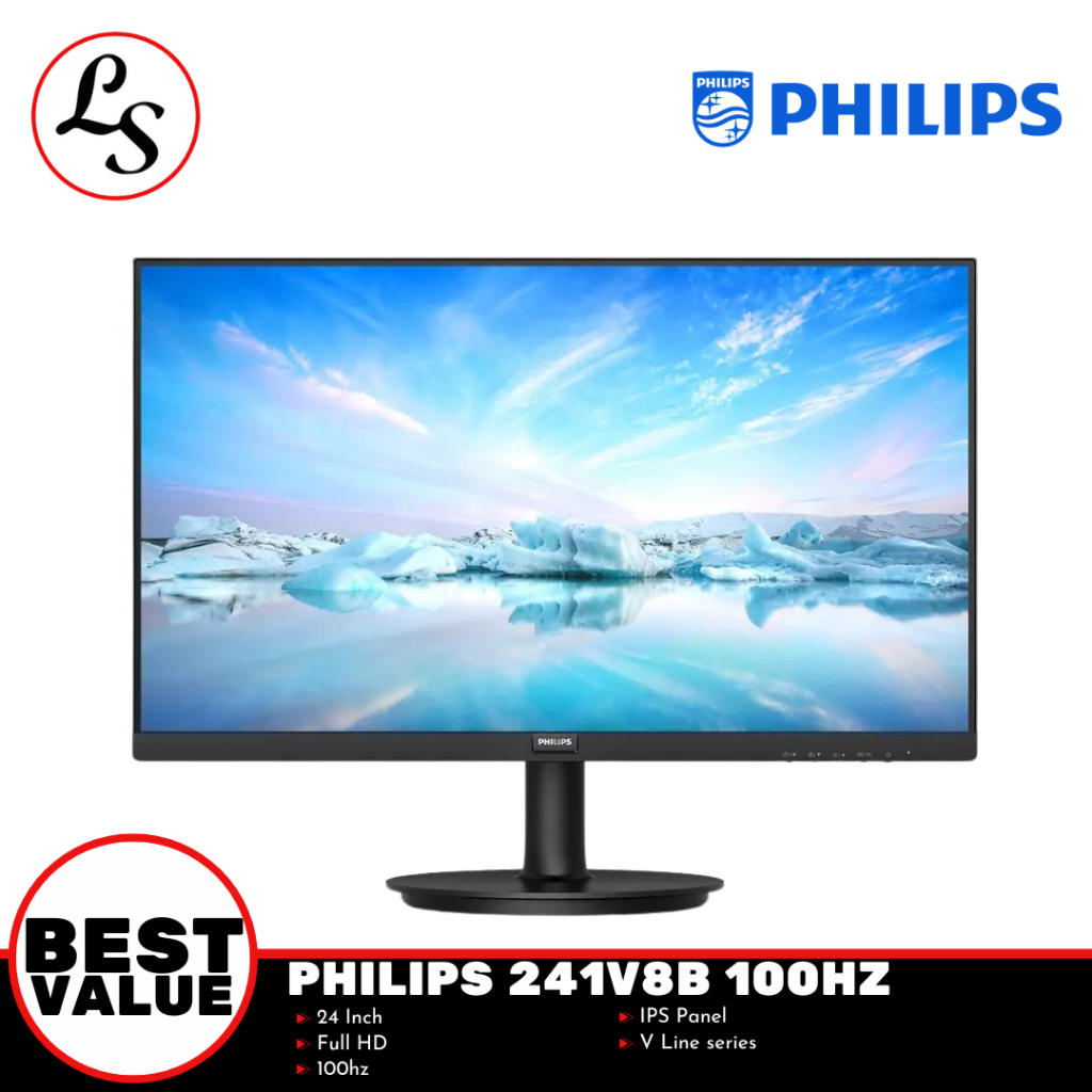 Jual PHILIPS MONITOR 241v8 24 Inch 100hz Full HD IPS Panel V Line ...